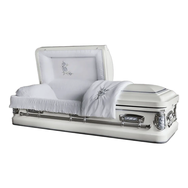 Aurora Series Blue Rose - Discount Caskets - Discount Caskets