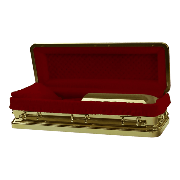 Gold Chrome Full Couch - Discount Caskets - Discount Caskets
