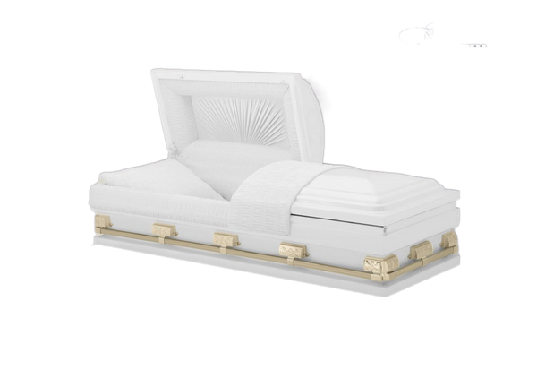 Mercury Series White & Gold Oversized - Discount Caskets - Discount Caskets