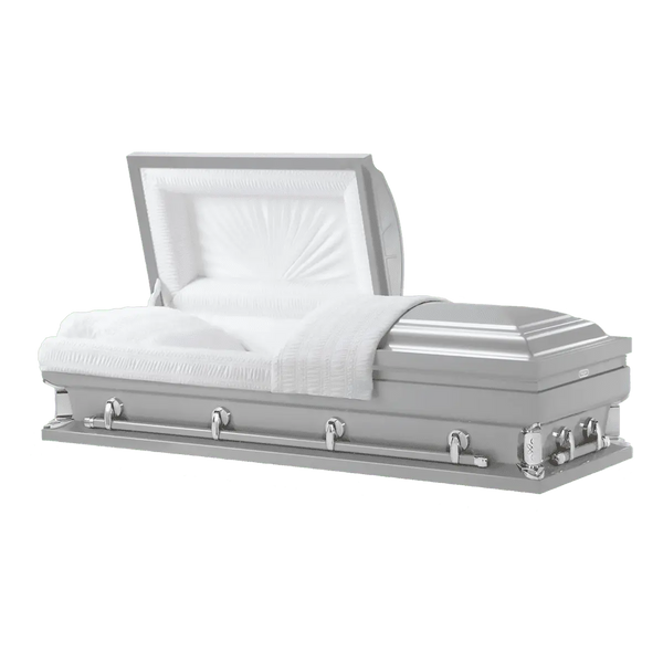 Goliath 32″ Silver Oversized Casket - Discount Caskets - Discount Caskets