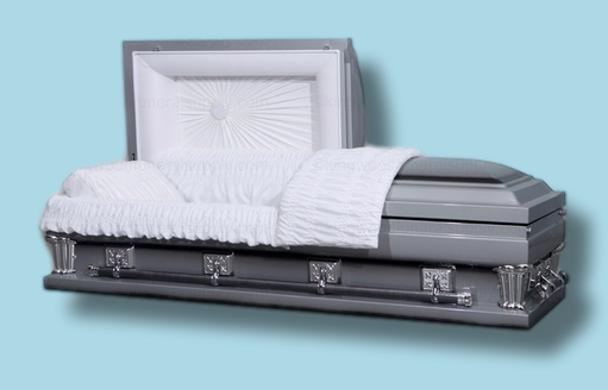 Franklin Silver Oversize Metal Casket - Discount Caskets - Discount Caskets