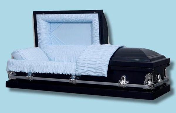 Oxford Blue Metal Casket - Discount Caskets - Discount Caskets