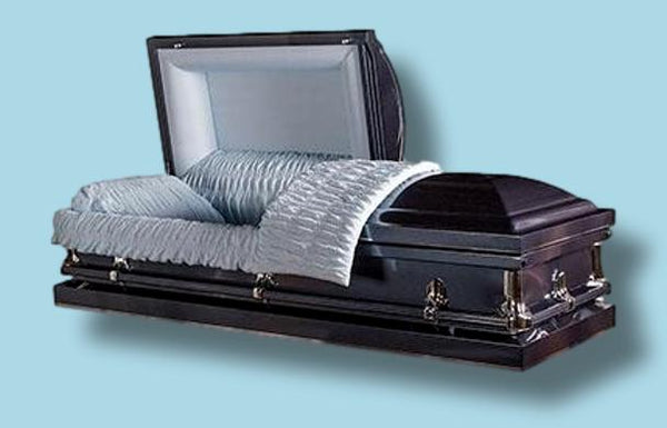 Shepard Blue Metal Casket - Discount Caskets - Discount Caskets